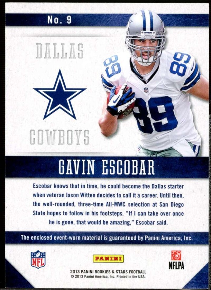 Gavin Escobar Rookie 2013 Rookies and Stars Freshman Orientation ...