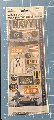 Paper House Sticker Value Pack 36 Pcs Military Army Navy USMC Air Force ...