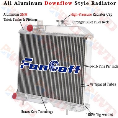Aluminum 3 Row Radiator For 1941-1952 1948 Jeep Willys MB/CJ-2A/M38 ...
