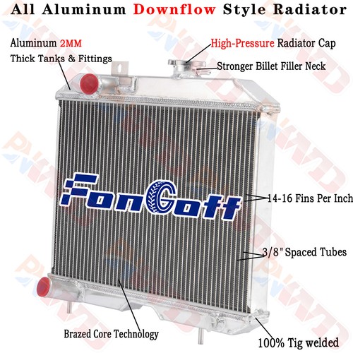 4 Row Radiator For 1941-1952 Jeep Willys MB/CJ-2A/M38/Ford GPW 2.2L 2 ...