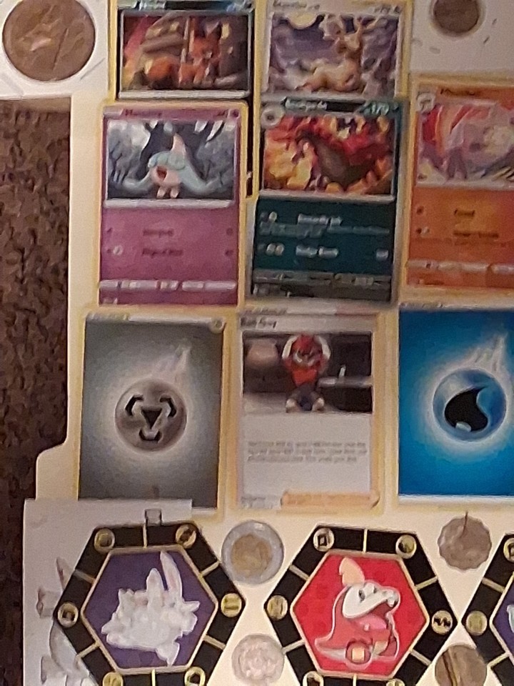 Collectible Junk Drawer Lot Pokémon Holo Stickers Posters Buffalo Wheat ...