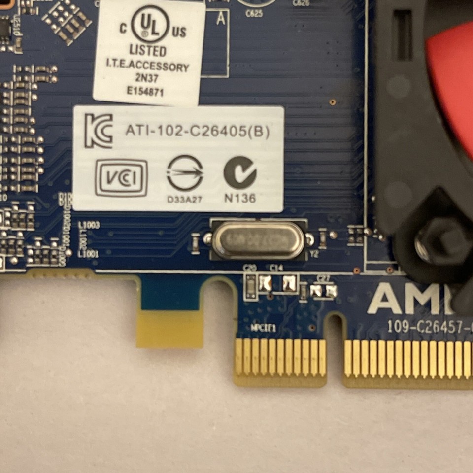 LOT OF 2 AMD Radeon HD 6450 1GB Video Card C264 DVI+DP Desktop ATI-102 ...