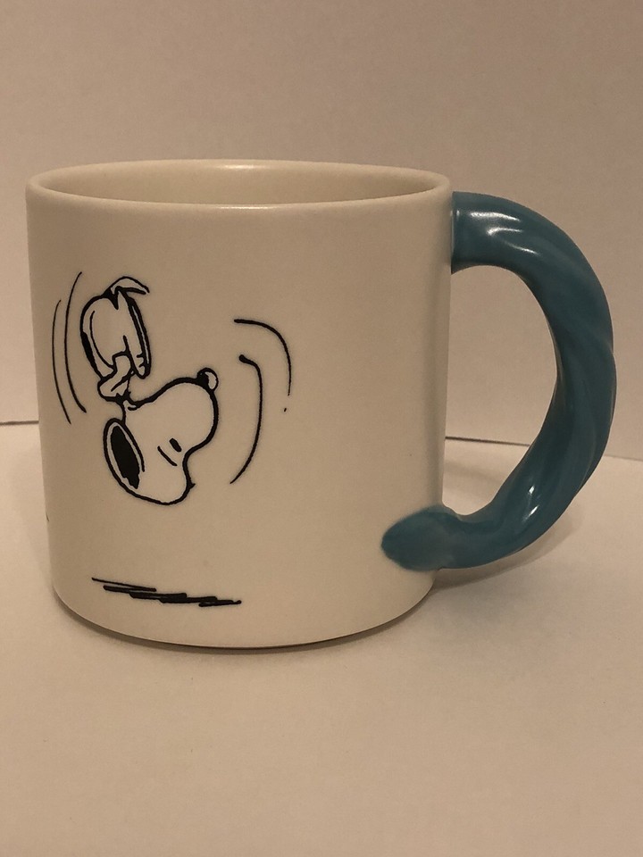 Hallmark Peanuts Ceramic Coffee Mug Linus Blue Blanket Handle Snoopy 17 ...