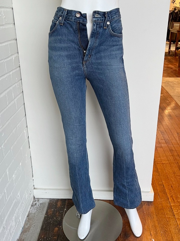 Agolde Vintage High Rise Flare Jeans Size 23 Absolute Cotton | eBay