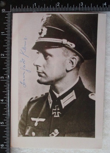WW2 GERMAN ARMY KNIGHTS CROSS RECIPIENT BERNHARD KLEMZ SIGNED PHOTO ...