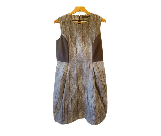 COS Abstract Black & White Sleeveless Dress Size EU 42 - Gem