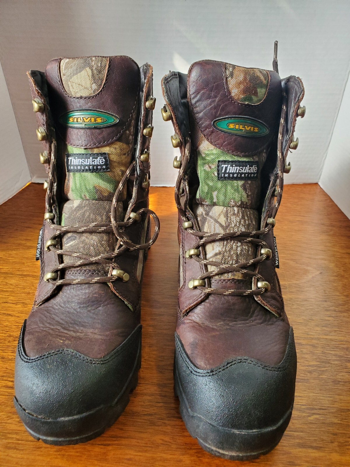 Silvis Work Boots Men's Camo Leather Waterproof Insul… - Gem