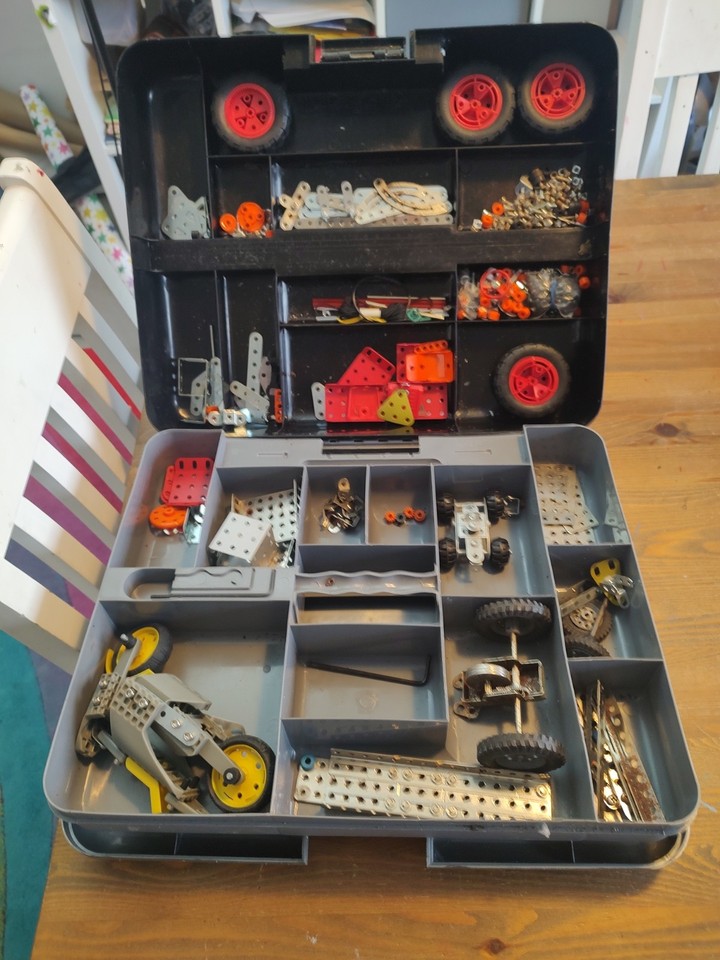 meccano box with many meccano pieces. | eBay UK