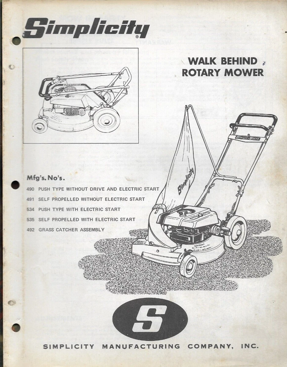 Simplicity Walk Behind Lawn Mower | Fasci Garden