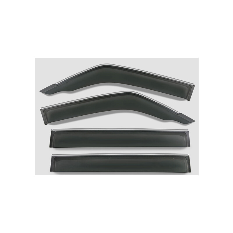 Window Visor Sun Rain Shade W/Chrome Trim For Mitsubishi Pajero V93 V97 ...