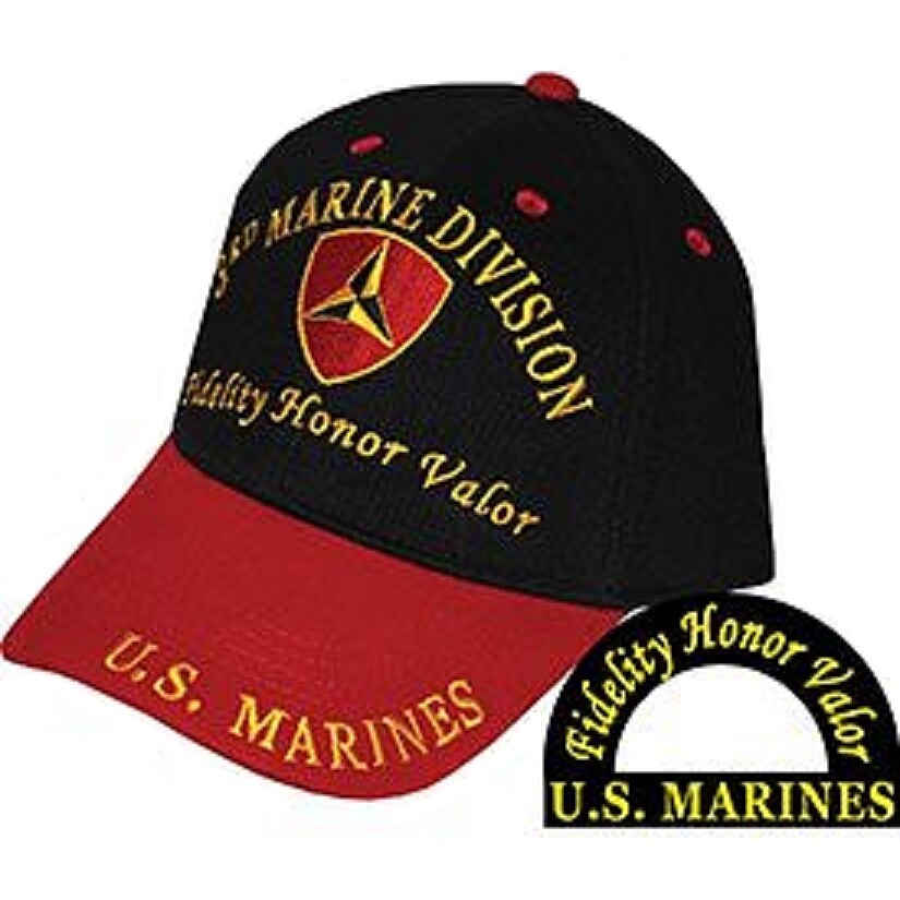 US Marine Corps 3rd Marine Division Ball Cap Vet USMC Veteran Third Mar ...