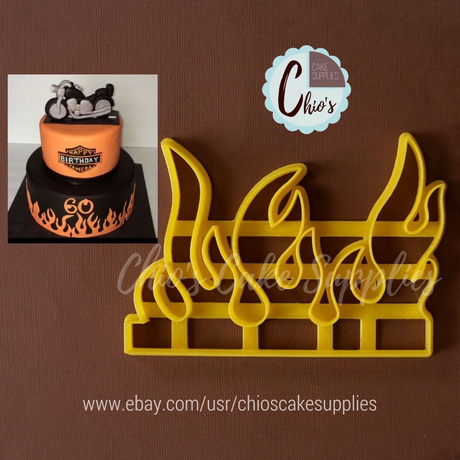 Fire flame shape fondant cutter. (Cake decorating supply). | eBay