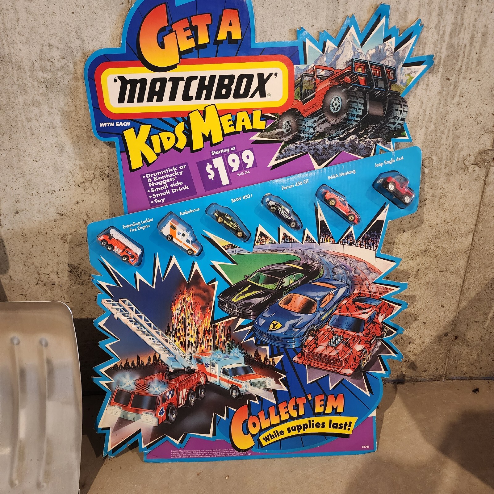 VERY RARE 1995 Matchbox Kids Meal Display!! | eBay