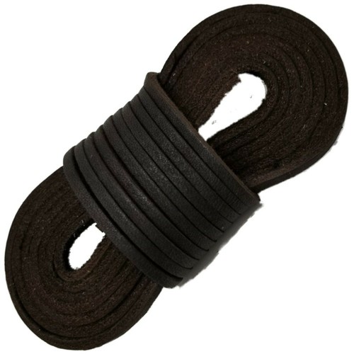 TOFL Leather Boot Laces-Dark Brown 72 Inches Long-Easy Sizing Cut to ...