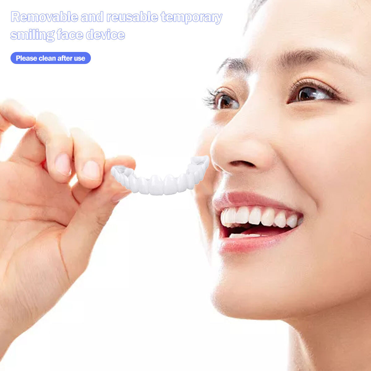 Denture Braces Perfect Snap On False Teeth Upper Lower Veneer Cover ...