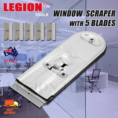 Glass Scraper Tool with 5 Razor Blades Window Paint Gasket Remover ...