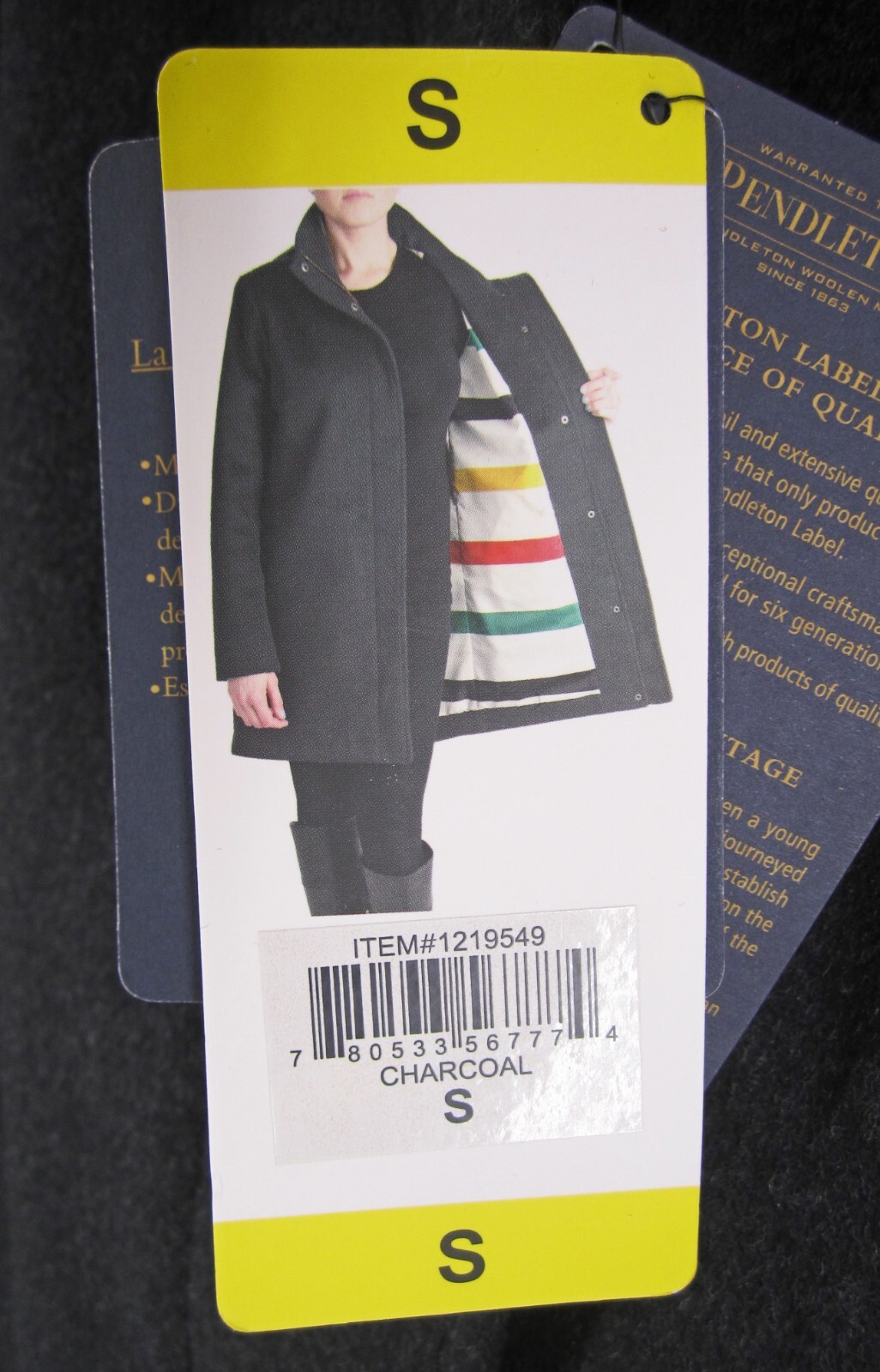 Pendleton Water Resistant Cascade Wool Campbell Coat Jacket Womens XL ...