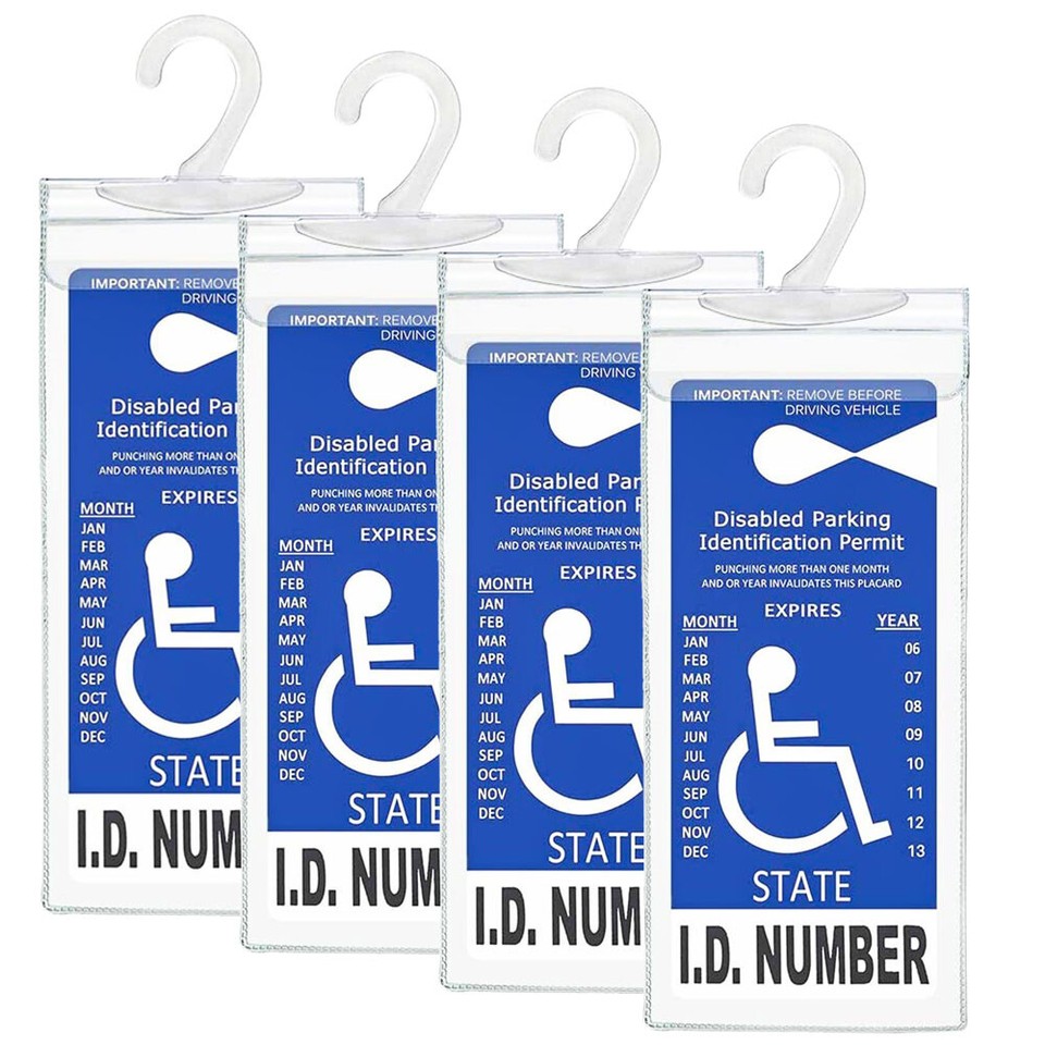 Handicap Permit Placard Protector Hanger Parking Car Holder Cover Hang ...