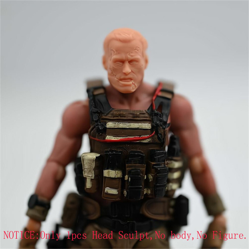 Blank 1/18 Scale The Zombie Cop Police Head Sculpt Unpainted Fit 3.75 ...