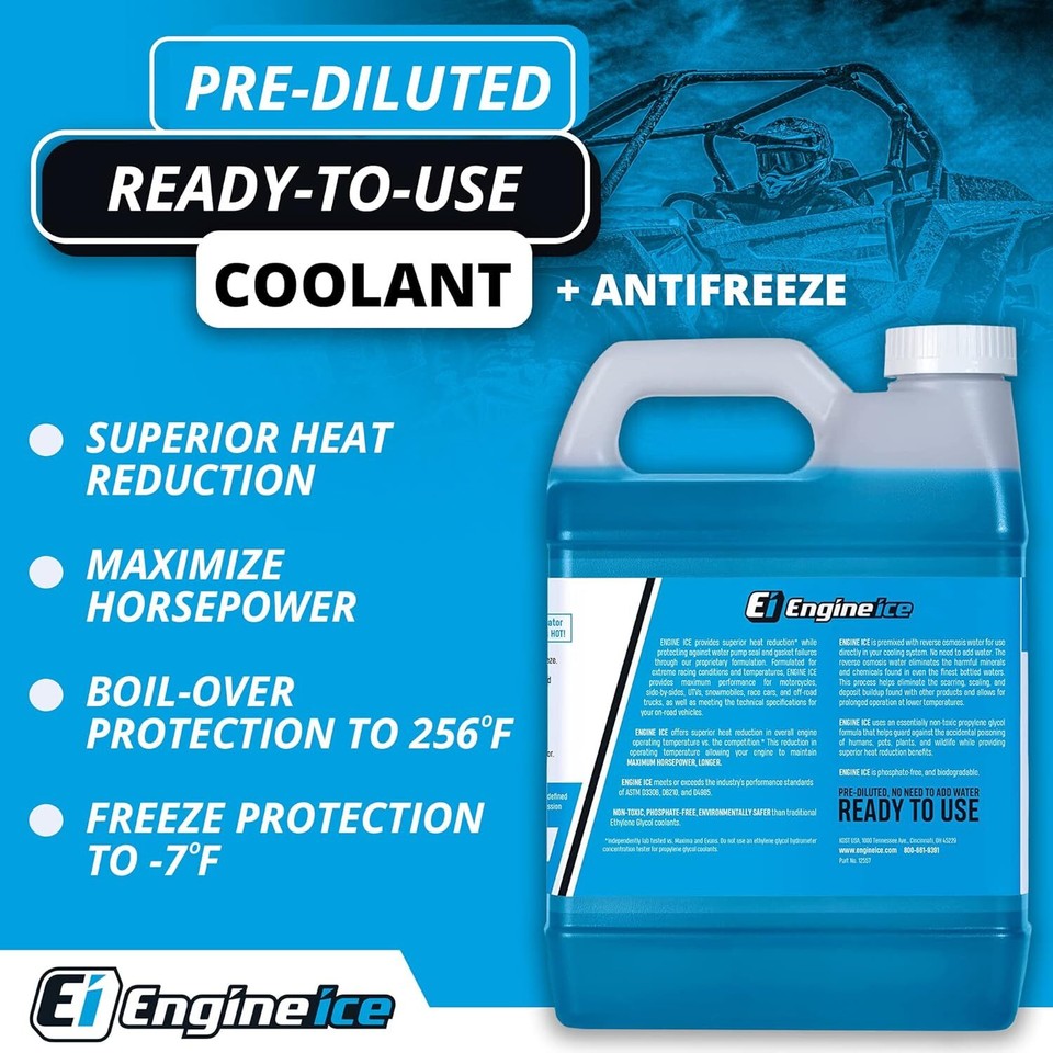 Qty 2 of ENGINE ICE 1/2 GAL High Performance Coolant Non-Toxic ...