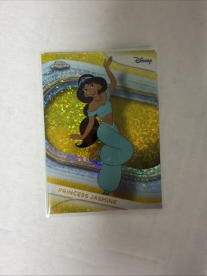 2025 Topps Chrome Disney Princess Jasmine Yellow Mini Diamond Parallel ...