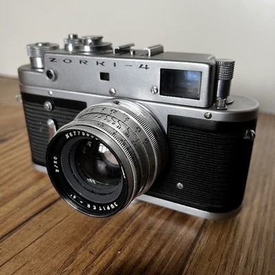 Zorki-4K Soviet Rangefinder Camera With Jupiter-8 50mm F/2 Lens & Case ...