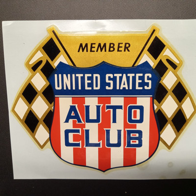 VINTAGE USAC (UNITED STATES AUTO CLUB) MEMBER'S STICKER DECAL - AUTO ...