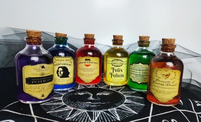 TheDarknessUnicorn 6 Big 50cl size Potion Set Halloween Handmade Magic ...