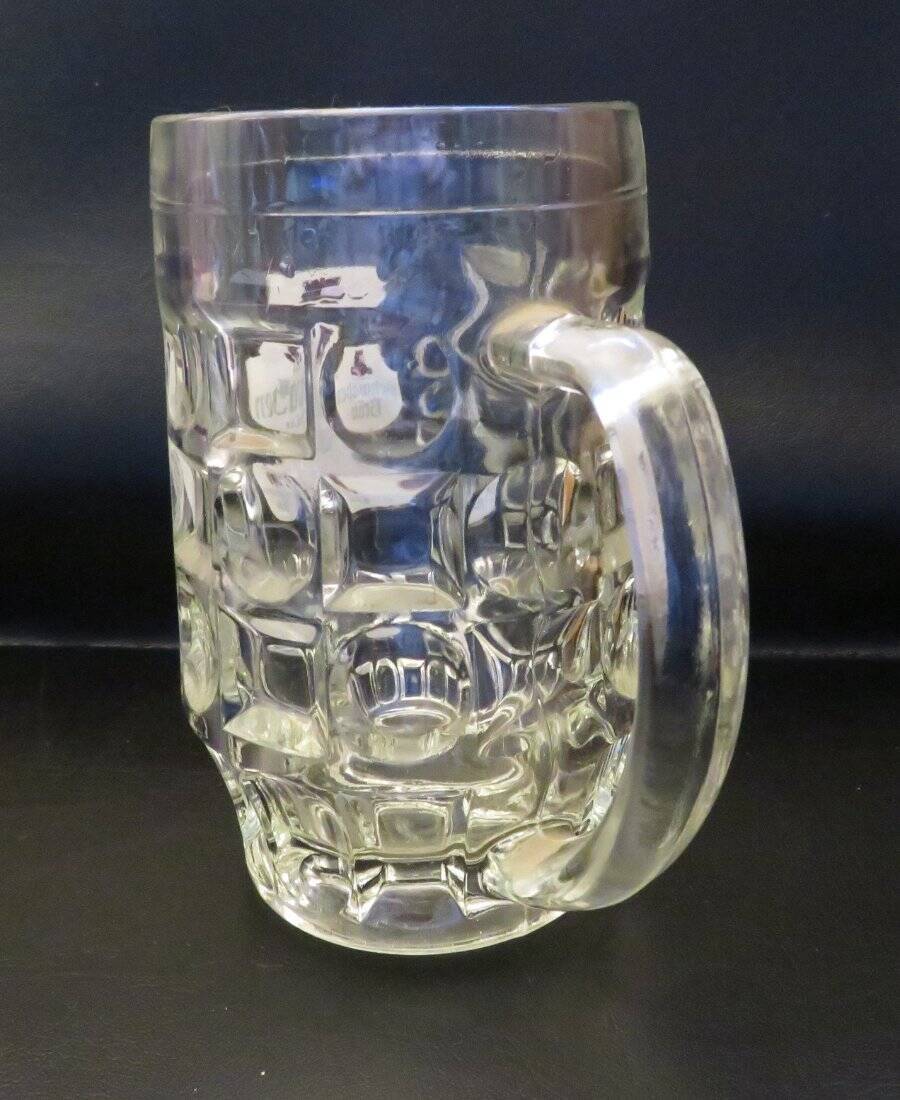 Vintage German SCHWABEN BRAU Dimpled Glass Beer STEIN Bier Stuttgart ...