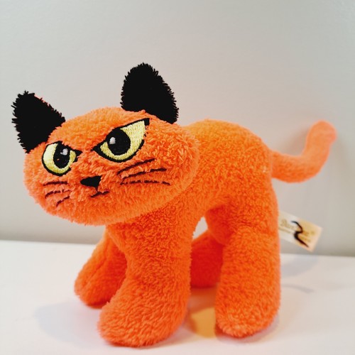 Halloween Kitty Cat Screech Scary Meow Sounds Orange Plush Toy DanDee ...