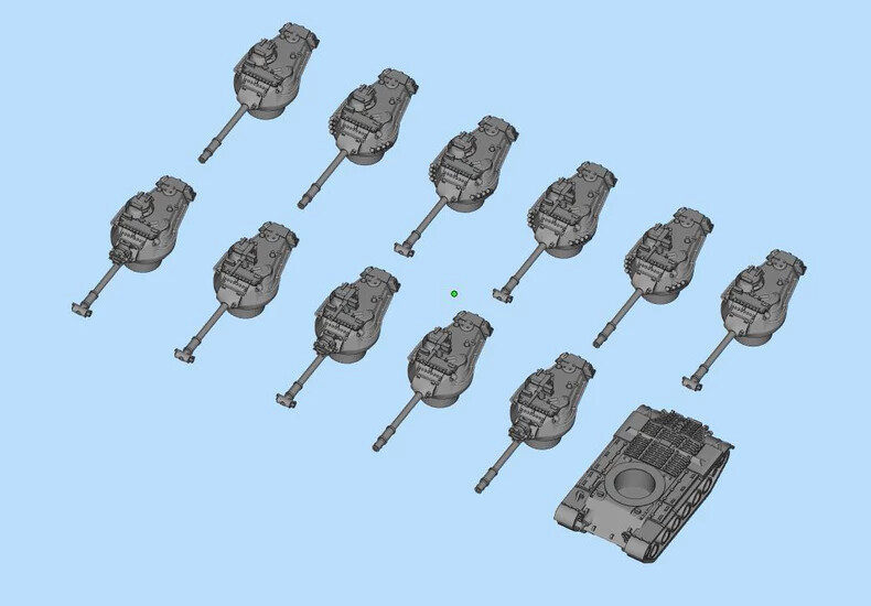 3D Printed 1/72/87/144 US Army M47 Patton Medium Tank Unpainted Model ...