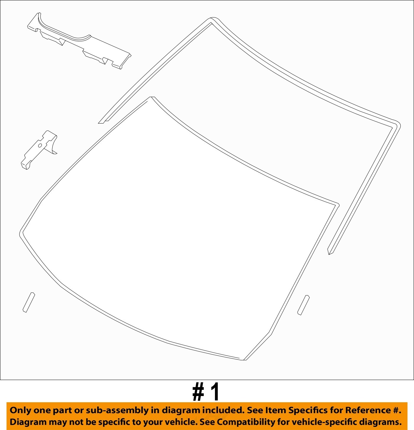 Genuine Mazda Glass Windshield BJS763900C / BJS7-63-900C OE for sale ...