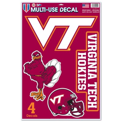 VIRGINIA TECH HOKIES MACBOOK LAPTOP MULTI USE REMOVABLE REUSABLE DECALS ...