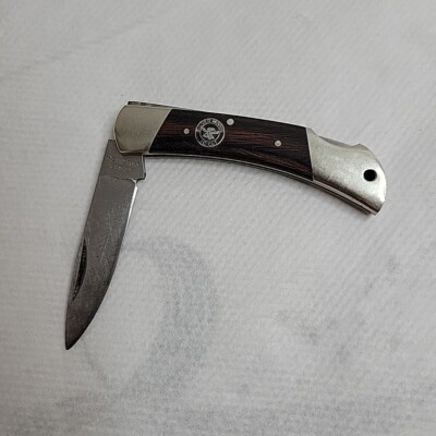 Pocket Knife Coast Cutlery IC Cut 7100 Silver Moose Lockback Wood ...