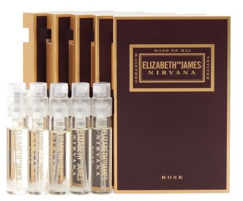ELIZABETH AND JAMES NIRVANA ROSE EDP 2.0ml .06oz x 5 PERFUME SPRAY ...
