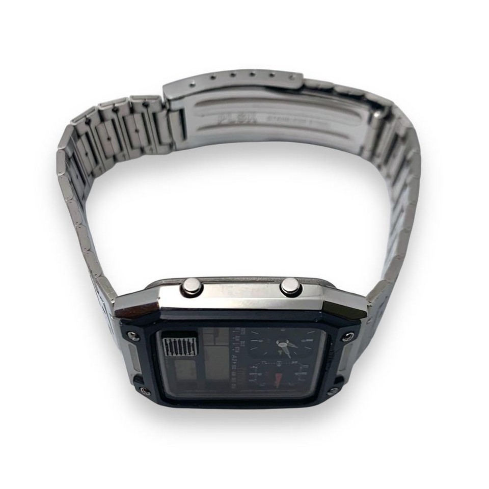 CITIZEN Ana Digi Temp Watch Dual Time Chronograph Black Dial Japan ...