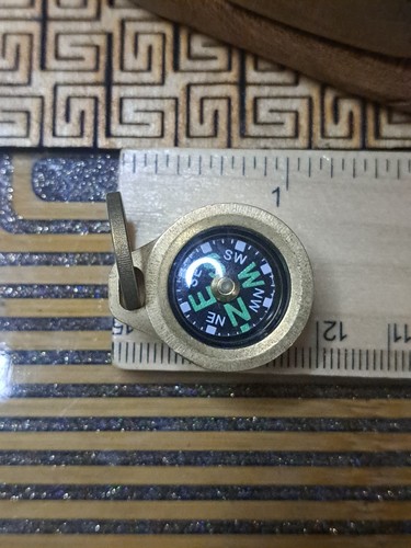 Mini EDC Minimalist Keychain Compass w/Titanium Keyring | eBay