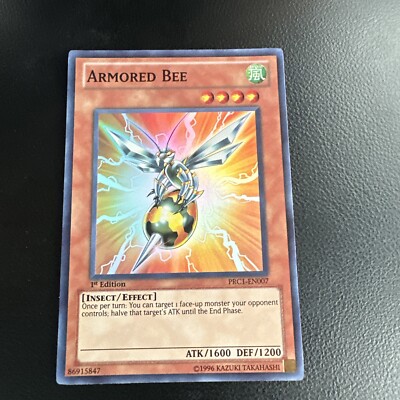 YUGIOH ARMORED BEE SUPER RARE PRC1-EN007 1ST EDITION | eBay