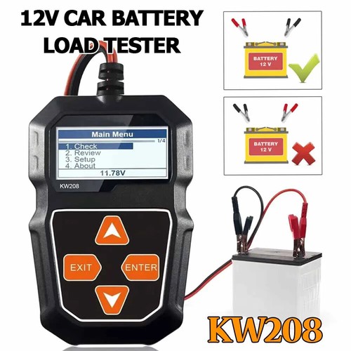 Car Battery Tester 100 to 2000CCA Cranking Charging Circut Tester 12V ...