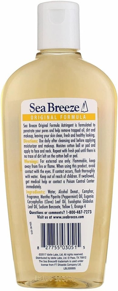Sea Breeze Astringent Original Formula Classic Clean Refreshing Feeling ...