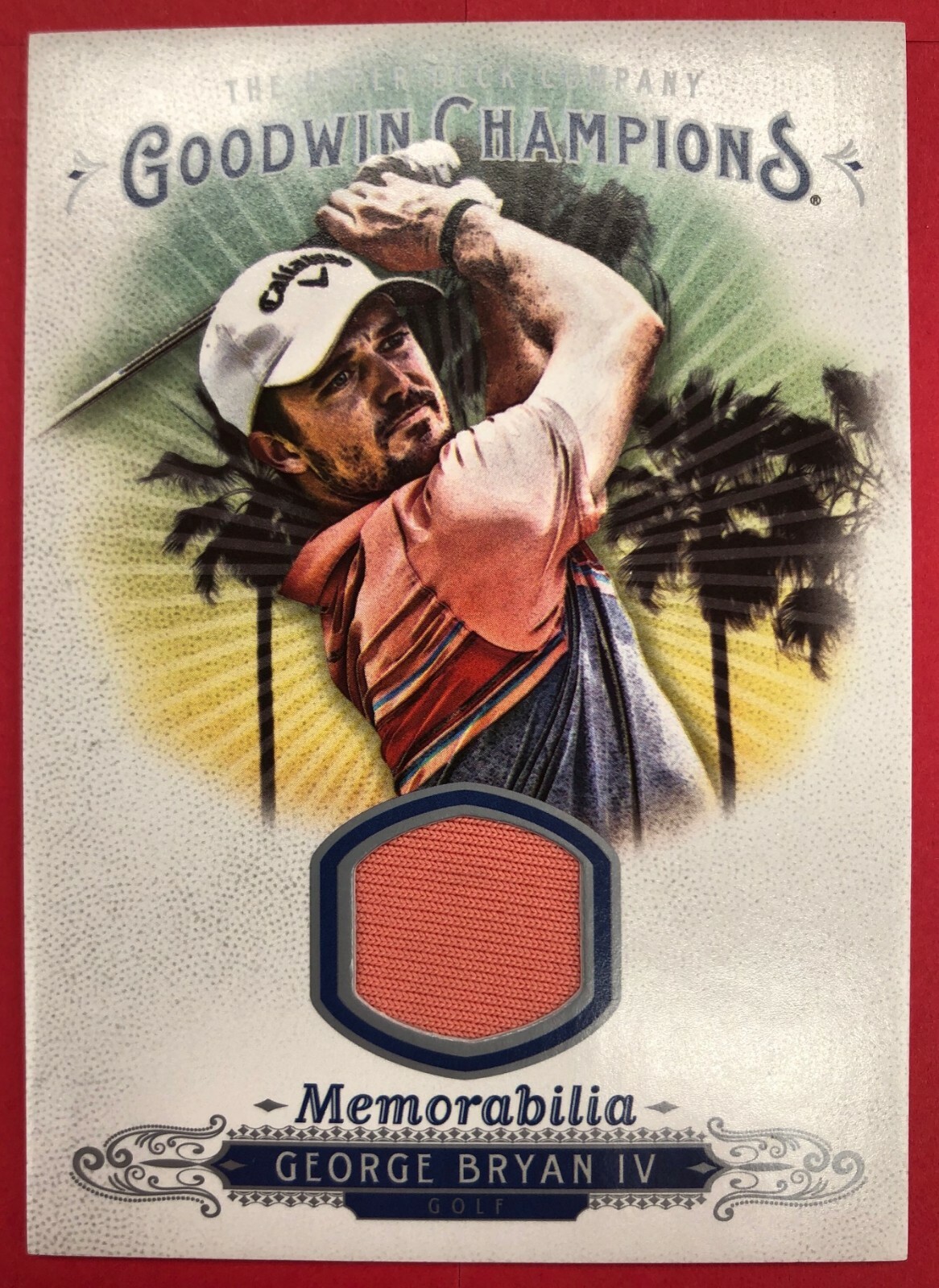 2018 Goodwin Champions George Bryan IV Memorabilia Tennis RELIC Card No ...