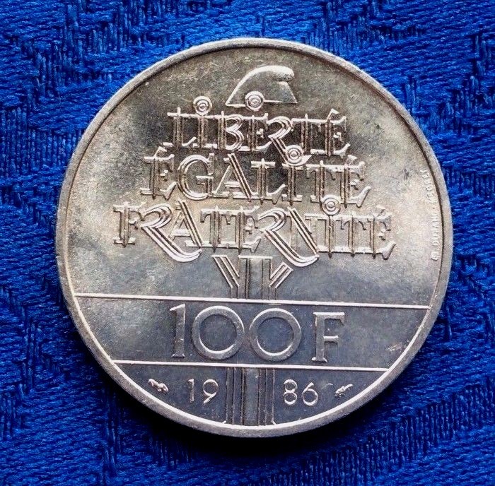 MONNAIE DE 100F LIBERTE 1986 EN ARGENT MASSIF 900% | eBay