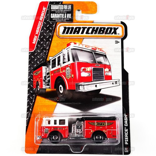 2015 Matchbox PIERCE DASH #62 red Fire Engine Dept- MBX Heroic Rescue 1 ...