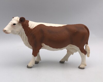 Schleich Brown & White HEREFORD COW 13764 Dairy Farm Figure 2013 Brown ...