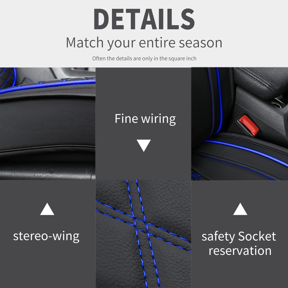 For Infiniti G35 G37 Q50 Q60 Sport Coupe PU Leather Full Set Car Seat ...