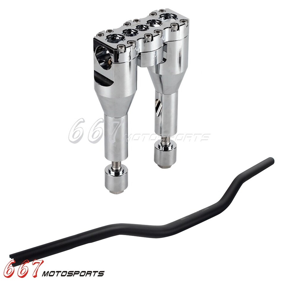 1-1/8" Handlebar & 6" Riser Kit For Harley Dyna Softail Sportster Iron ...