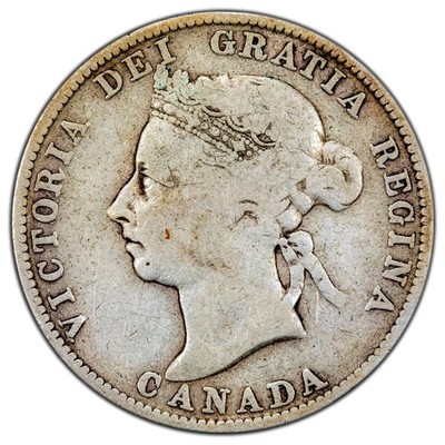 Canada 1889 Closed 9 25 Cents Quarter Silver Coin - Very Good | eBay
