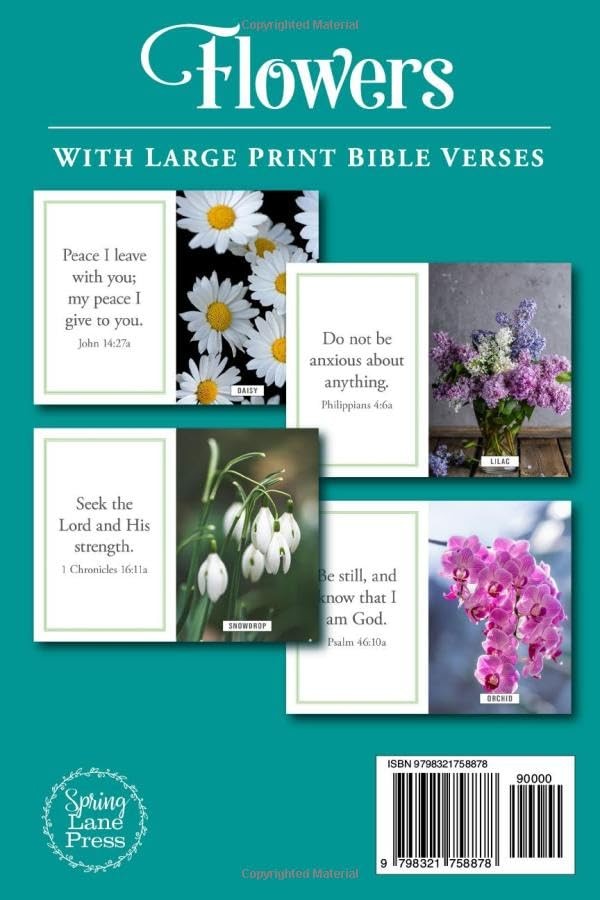 Adult Picture Book of Flowers: With Large Print Bible Verses (Christian ...