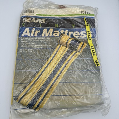 Sears Vintage Blue & Yellow Striped Air Matress- Vinny - # 70882 -1990s ...