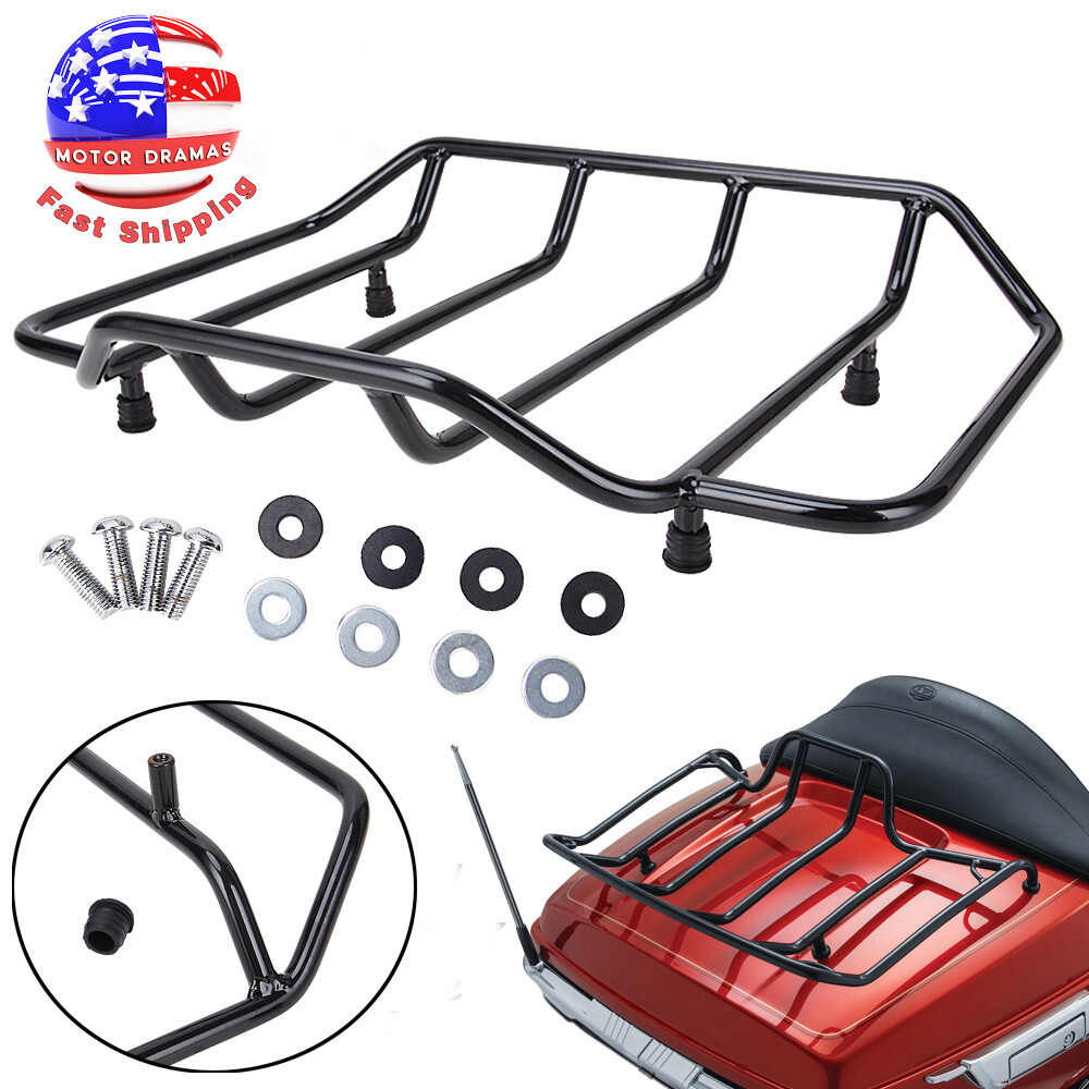 Tour Pack Pak Top Chopped Razor Trunk Luggage Rack For Harley Touring ...
